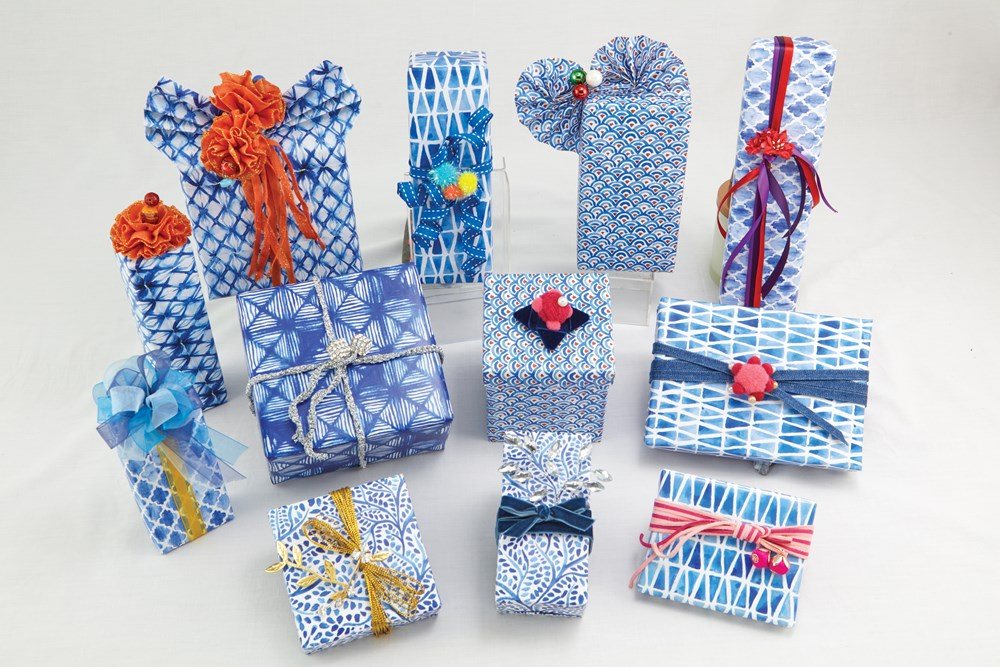 Cool Blue Gift Wrapping Papers 6 sheets by Tuttle Studio HodgesFiggis