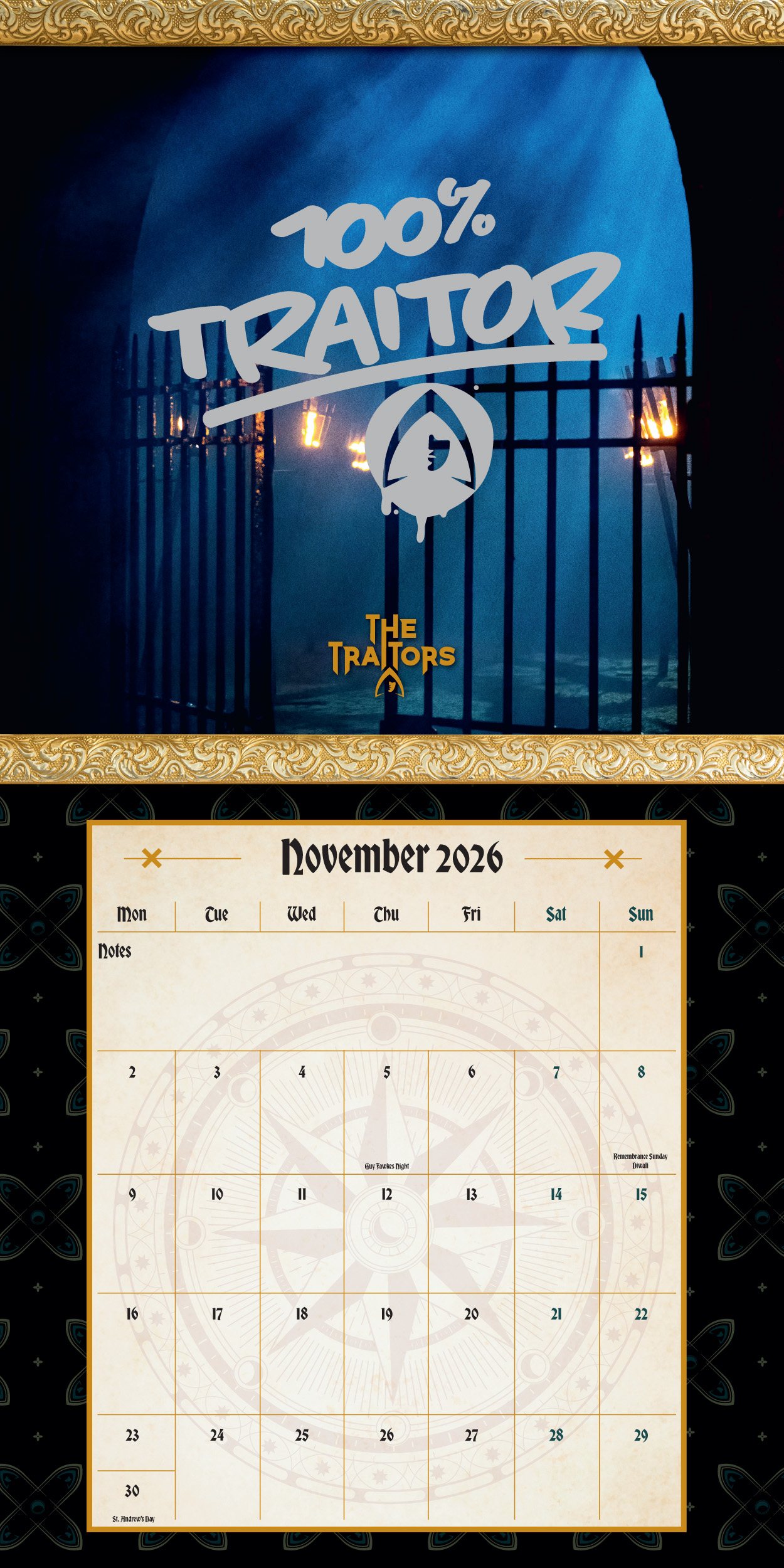 2026 The Traitors Wall Calendar | HodgesFiggis
